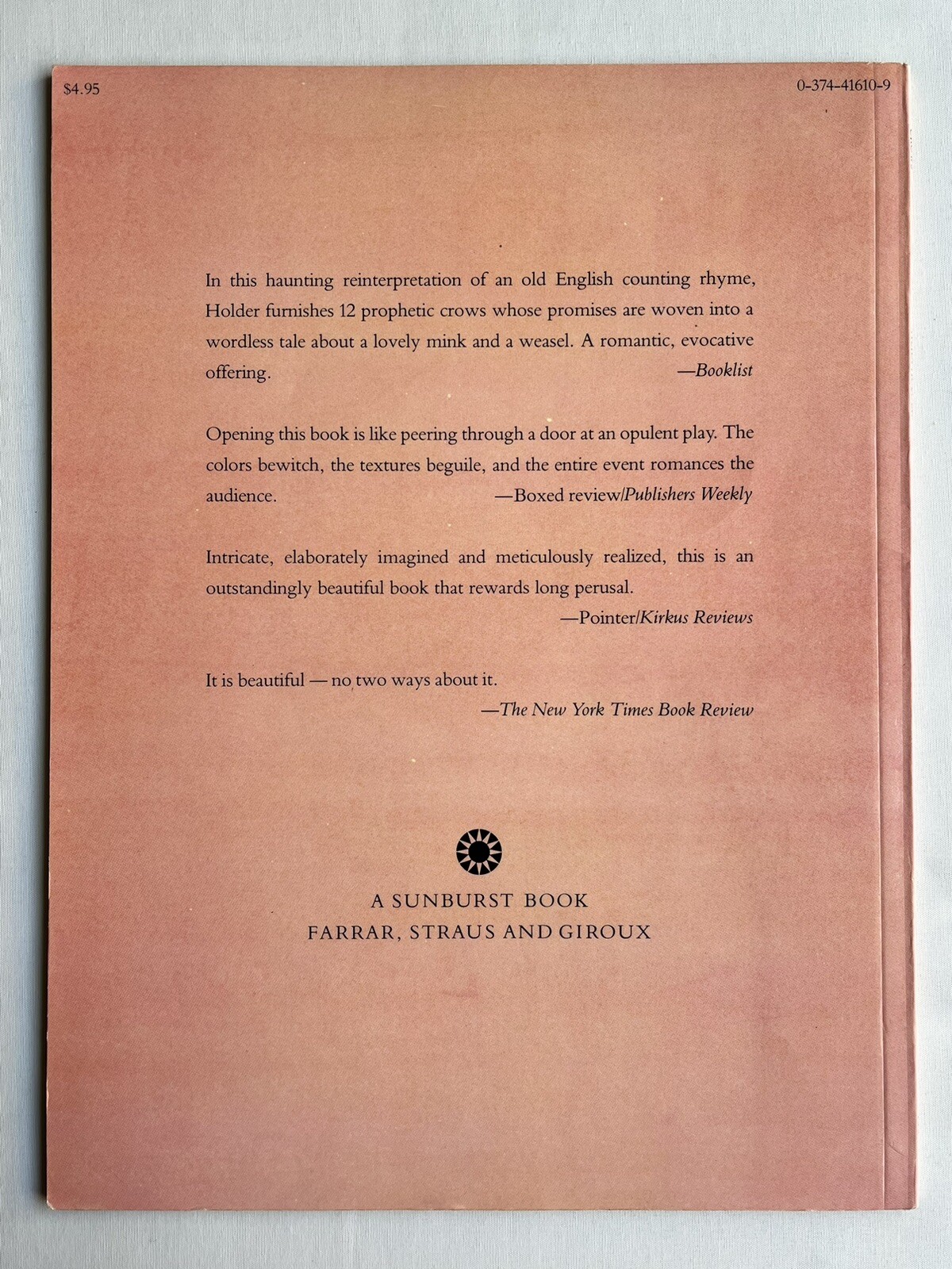 Crows : An Old Rhyme by Heidi Holder (1990, Trade Paperback) for sale ...