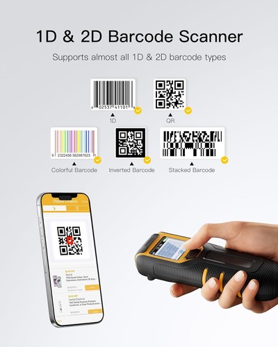 Inateck Barcode Scanner Bluetooth 1D 2D QR Code Scanner Kabellos 2.4GHz ...