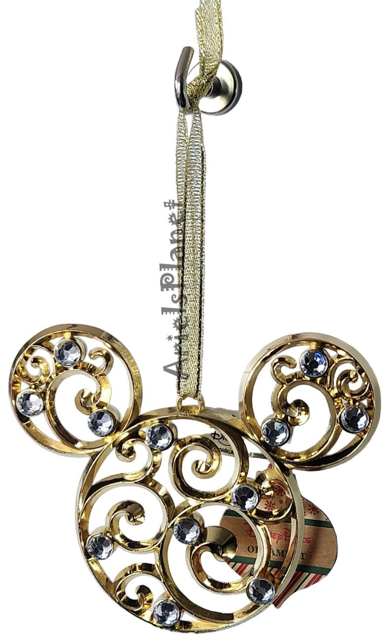 Disney Parks Mickey Mouse Icon Disc - Bohemian Filigree Metal Gold Tone ...