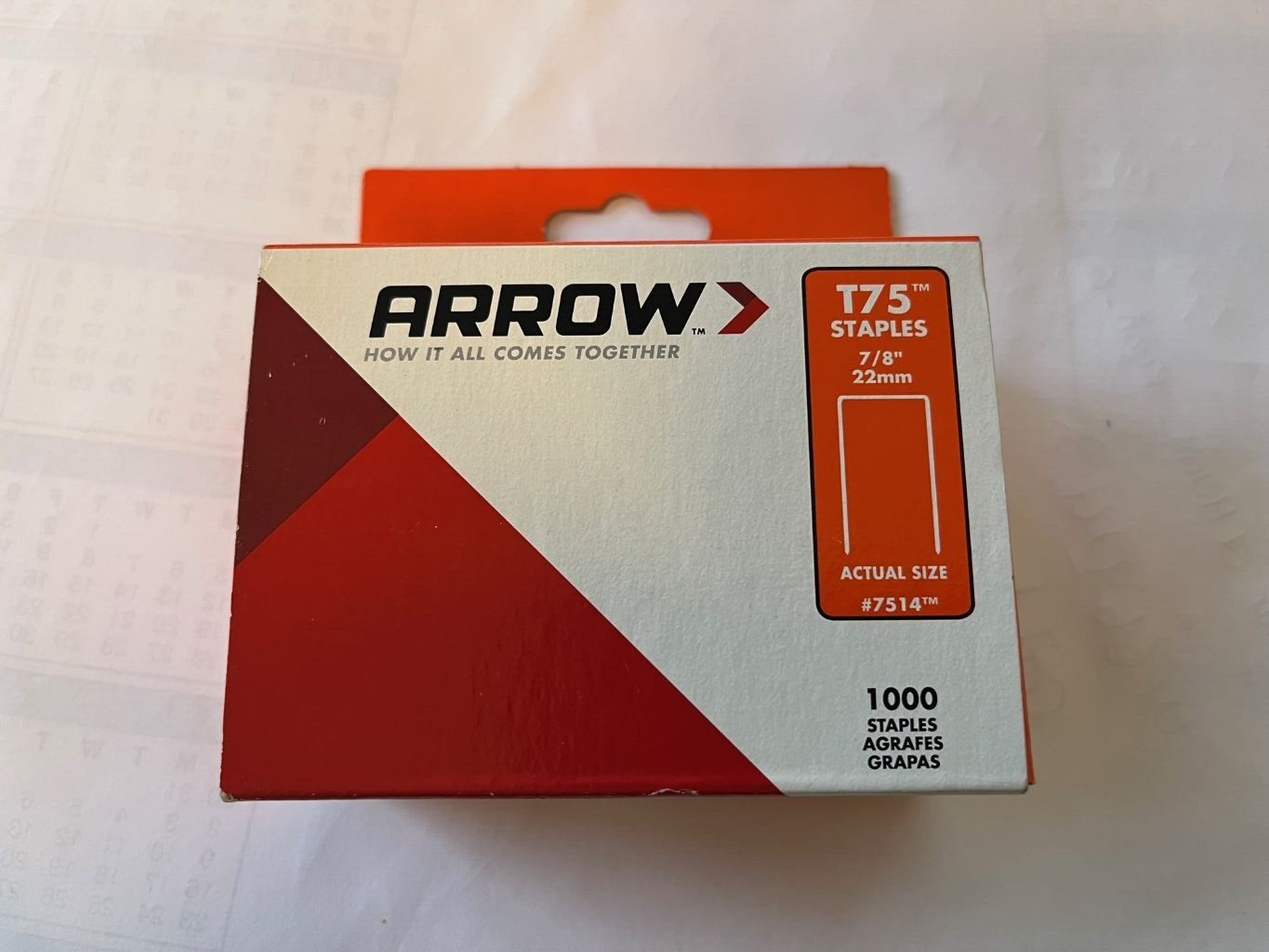 Arrow Genuine T75 Heavy Duty Staples 7514 7/8" 22mm Cable tacker 5/8 ...