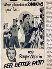 Bayer Aspirin Snow Ski Atlanta GA Print Ad 1952 AJC Maxwell Anderson ...