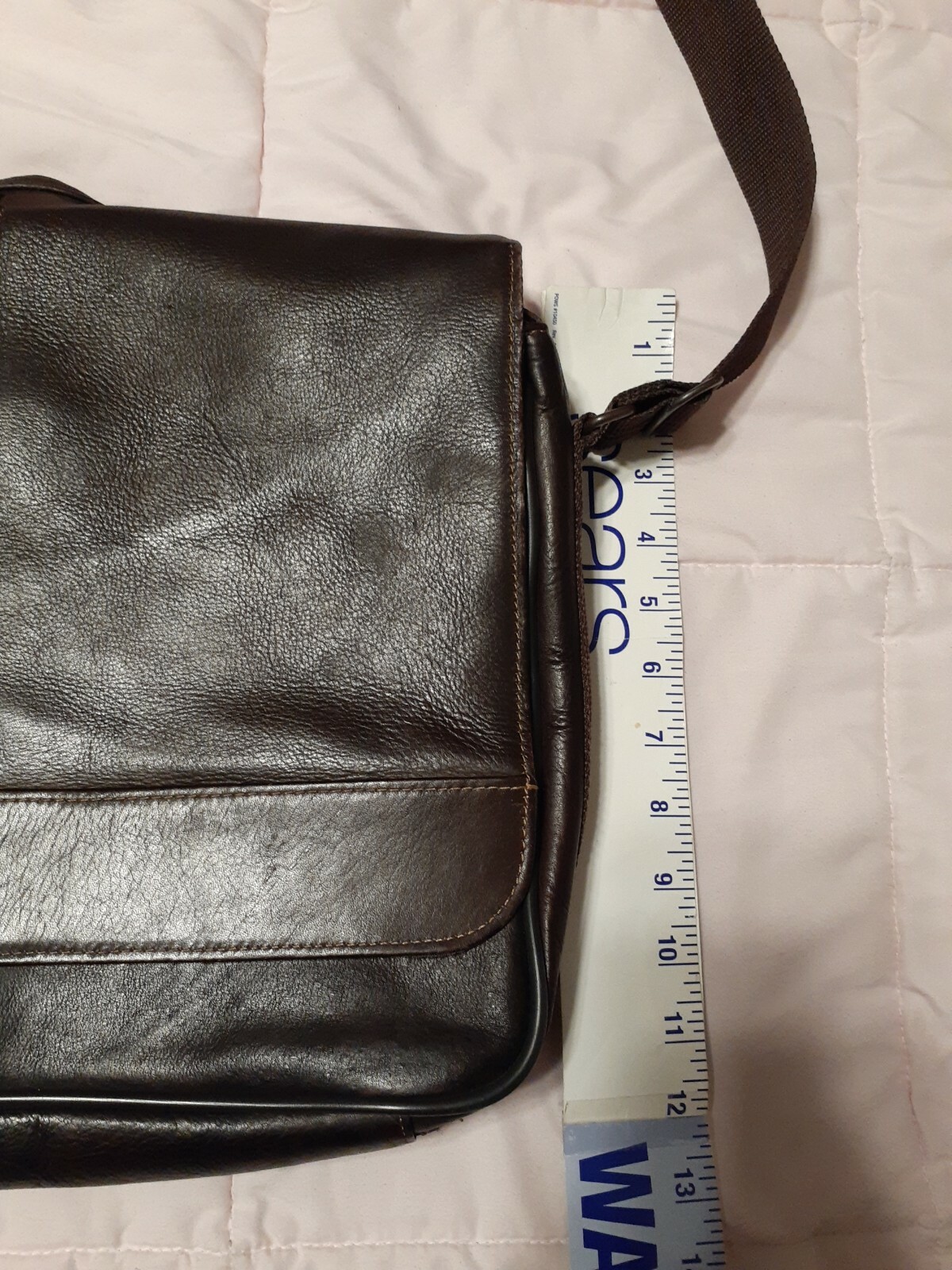 Brown Leather Pelle Studio Briefcase Messenger Bag At… - Gem