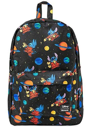 Loungefly Disney Stitch Aliens Spaceship Nylon Backpack School Travel ...