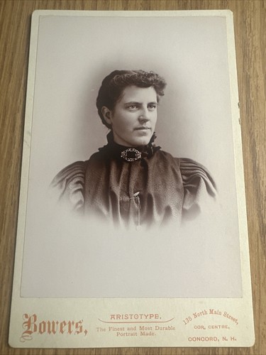 Cabinet Card Photo Bust of Pretty Woman - S A Bowers Concord New ...