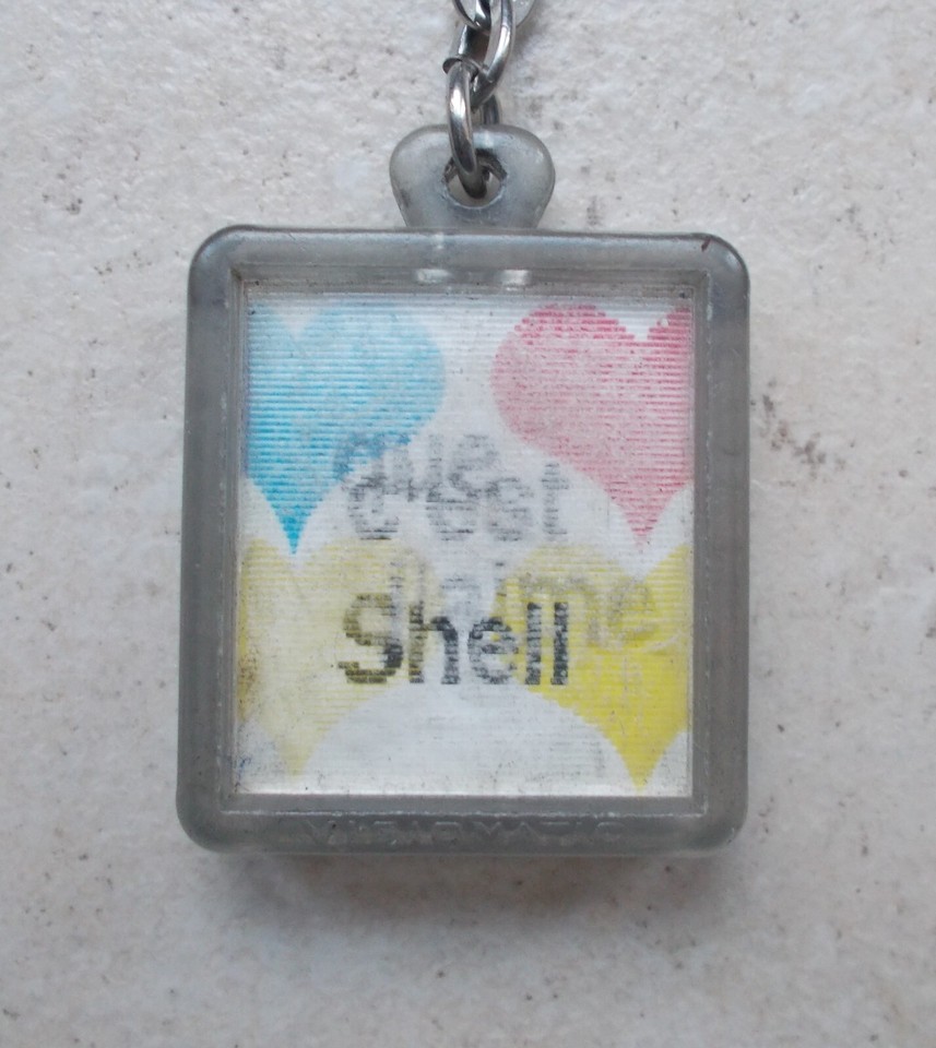 Vintage SHELL Motor Oil Keychain key ring France french antique 1970s ...