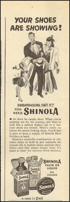 1940's Vintage ad for Shinola Your Shoes ARE Showing`retro Art shoe ...