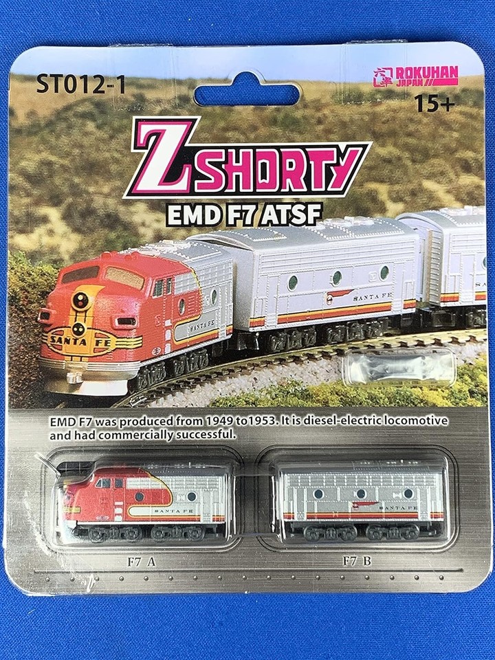 Rokuhan ST012-1 Z Gauge Z Shorty EMD F7 ATSF Model Train Diesel ...
