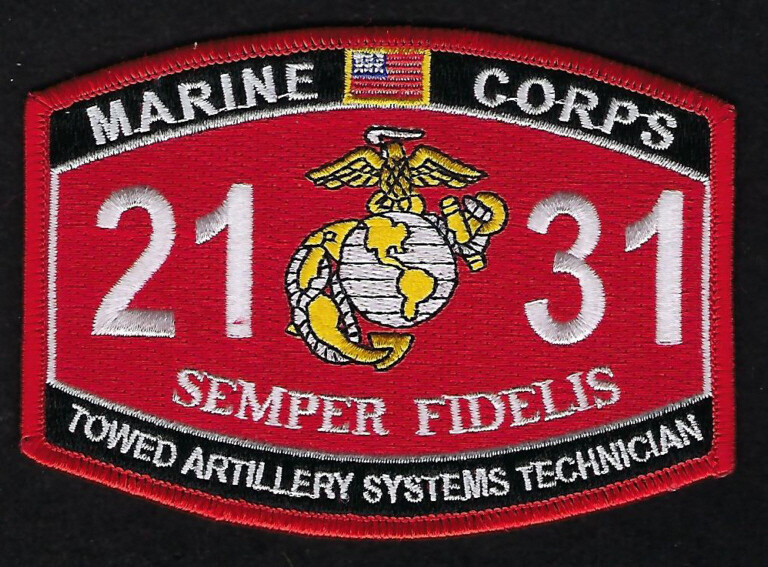 MOS 2131 Towed Artillery Systems Technician HAT PATCH US MARINES PIN UP ...