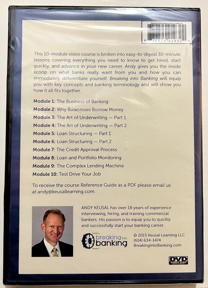 Breaking into Banking Commercial Banking [DVD Course] Module 5 & 6 ...