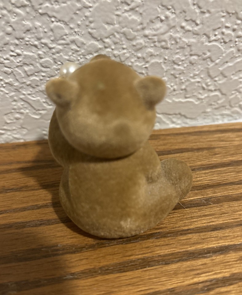 Vintage Flocked June Pearl Birthstone Teddy Bear-Made By Ganz 1990’s | eBay