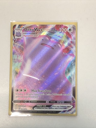 Ditto Vmax 051/072 Shining Fates- NM Ultra Rare Full Art Pokemon Card ...