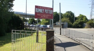 Photo 6x4 Rumney Pottery sign, Cardiff Pwll-Mawr The sign is located at ...