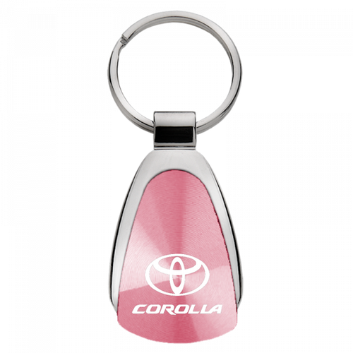 Toyota Corolla Pink Authentic Logo Teardrop Key Chain Ring Fob Official ...