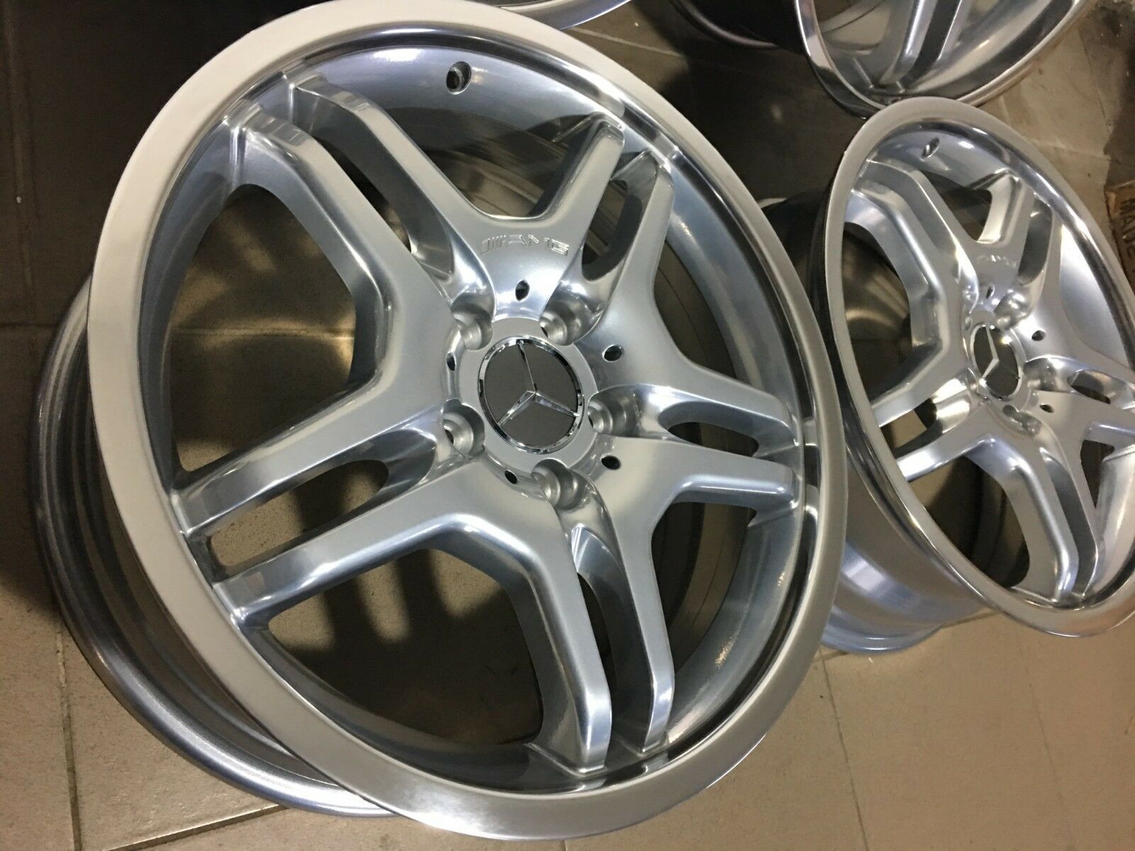 Amg Rims 7.5 + 8.5 x 18 Mercedes W209 W208 W202 W203 R170 R171 W124 Clk ...