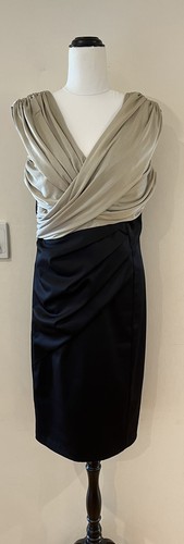 Vintage Retro Gerry Shaw Pale Gold & Black Evening Dress Size 10 | eBay