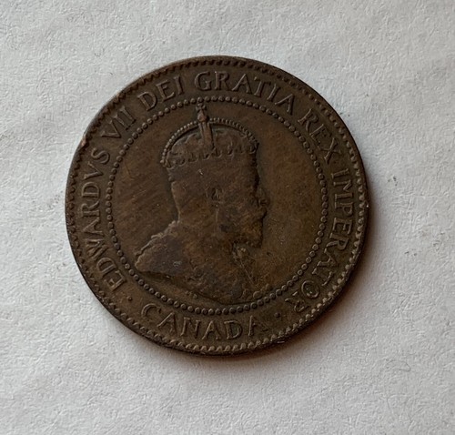 1906 EDWARD VII DEI GRATIA REX IMPERATOR CANADA ONE CENT COIN VF ...