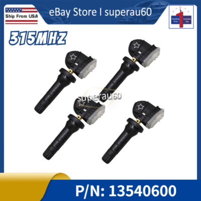 Set 4 Tire Pressure Monitoring System TPMS Sensor 13540600 For GMC ...