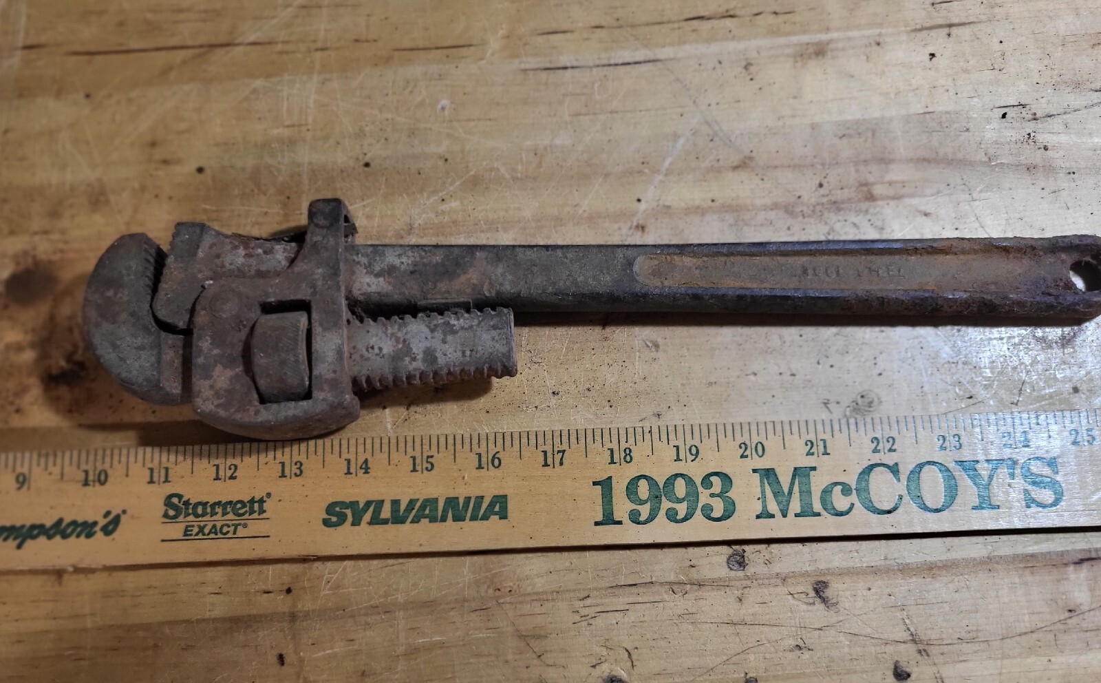Vintage Pipe Wrench 16" Inch EGD Drop Forged Heavy Duty Industrial Tool ...