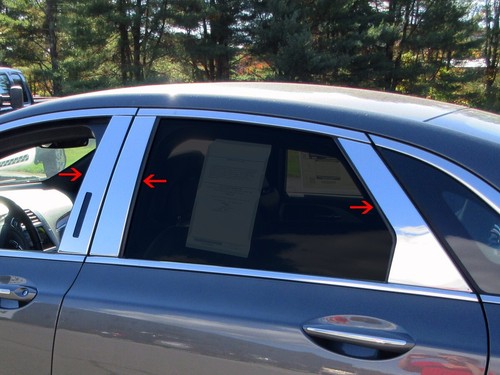 For 2013-2020 Lincoln MKZ GENX Stainless Steel 6PC Chrome Pillar Post ...