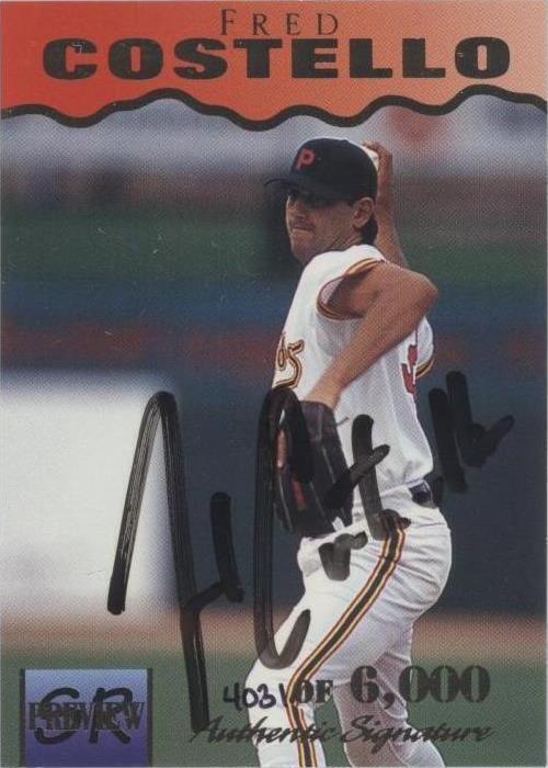 1995 Signature Rookies - Previews Fred Costello #7 Signatures /6000 (AU ...