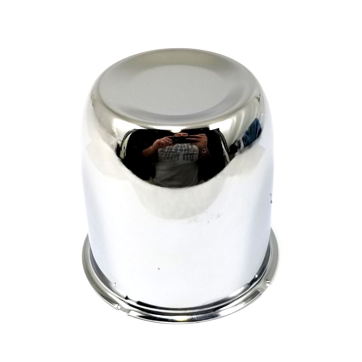 Gorilla Chrome Center Hub Cap 3-1/2"OD 3.3, 3-3/8"H Push-Thru Closed ...