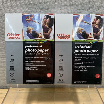 Office Depot Brilliant Gloss Professional Photo Paper 4x6" 100 Sheets ...