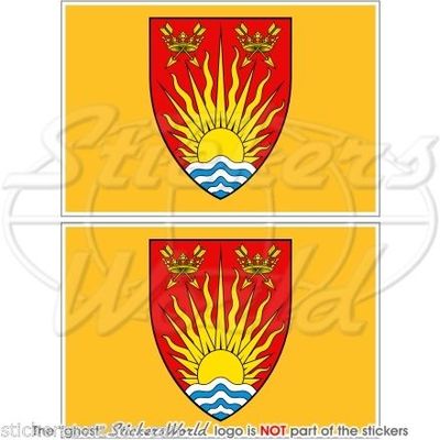 SUFFOLK COUNTY Flag Ipswich England UK Bumper, Decals Stickers 4 ...