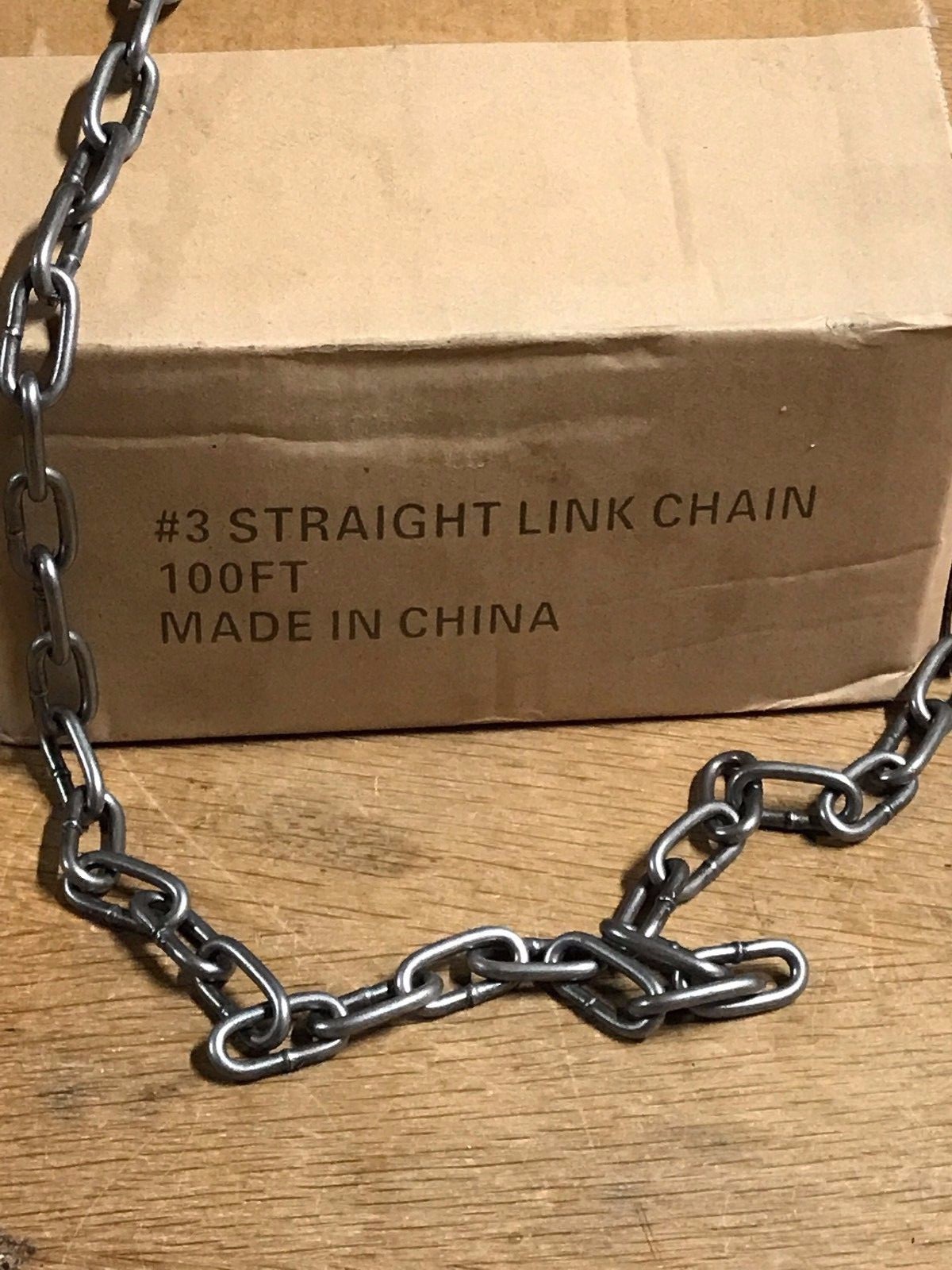 100 Feet of # 3 Straight Link Chain Trapping Traps Raccoon Fox New Sale ...