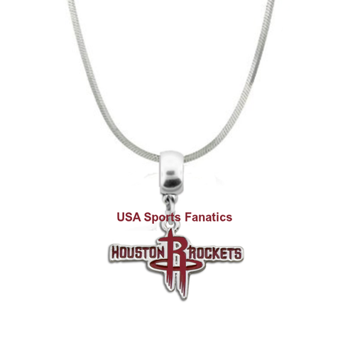 NBA Houston Rockets Team Logo Pendant Necklace On A 925 Snake Chain | eBay