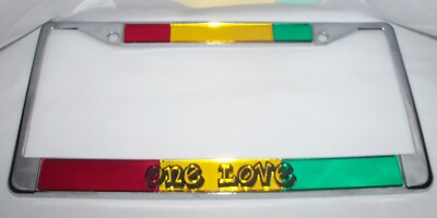 One Love, Bob Marley, Jamaican, Reggae, Rastafarian Silver License ...