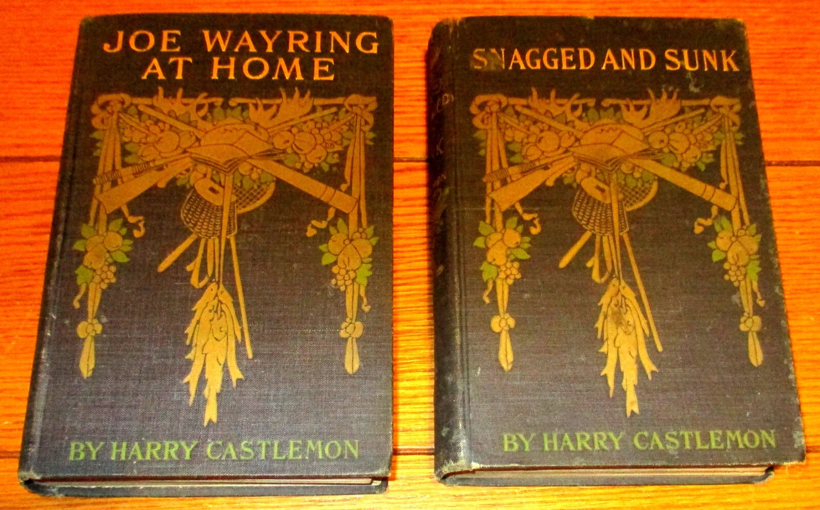 1886 Joe Waring At Home and 1888 Snagged and Sunk by Harry Castlemon H ...