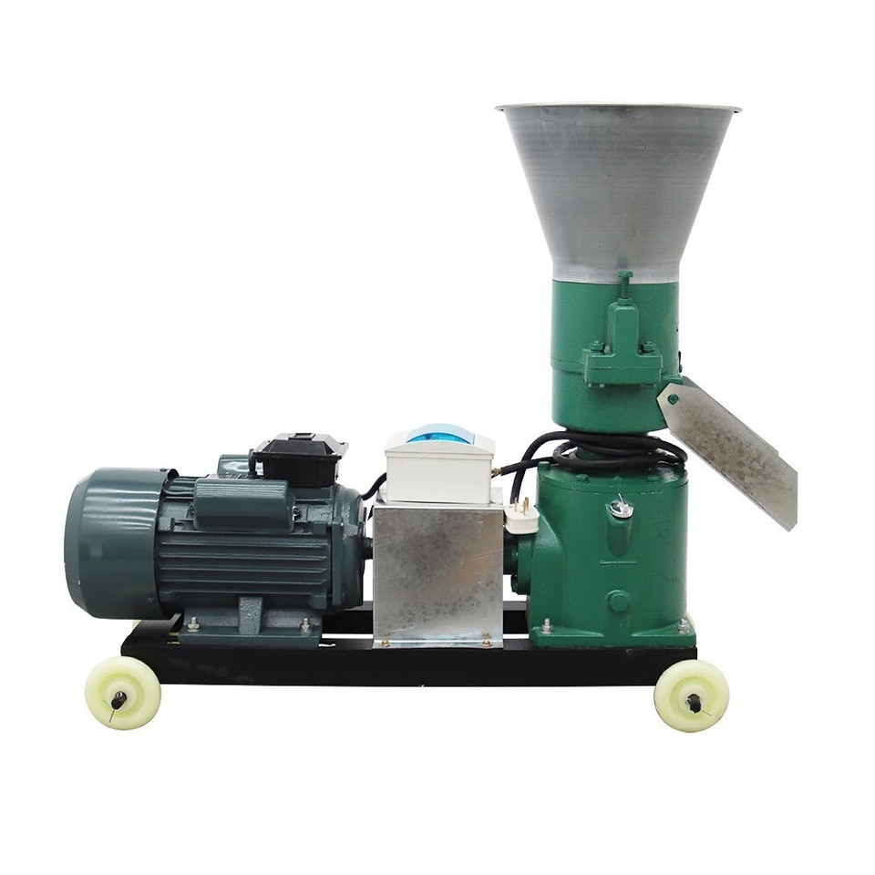 2mm&5mm Dies 2 Rollers Feed Pellet Mill Machine Pelletizer 220V 150KG/H ...