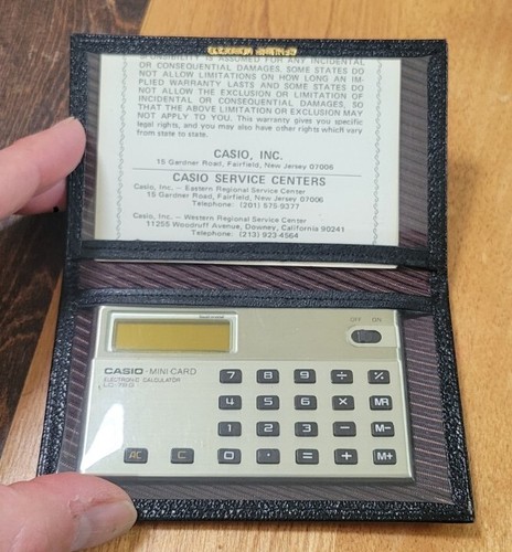 WORKING! Vintage Casio Mini Card Calculator LC-78G | eBay