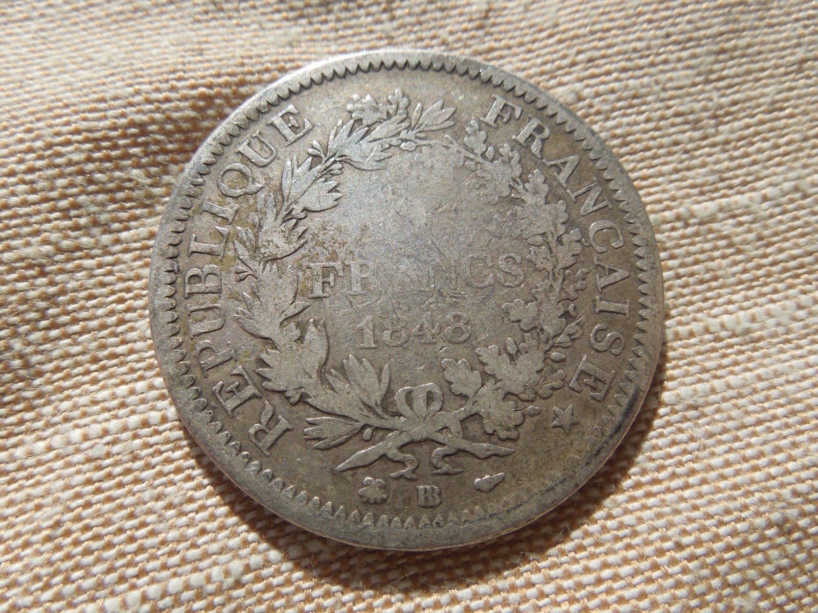 1848BB France 5 Francs 90% Silver Crown Size Coin, French, Hercules | eBay
