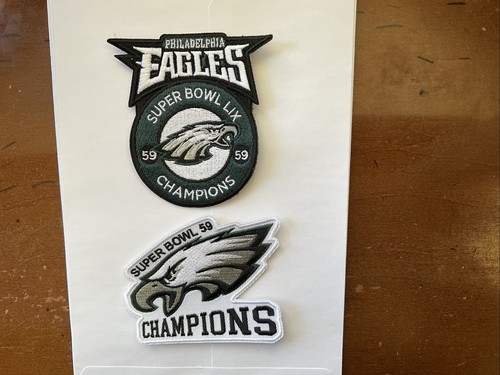 (2) Philadelphia Eagles Embroidered- SEW On Super Bowl 59 Patches 3.5 ...
