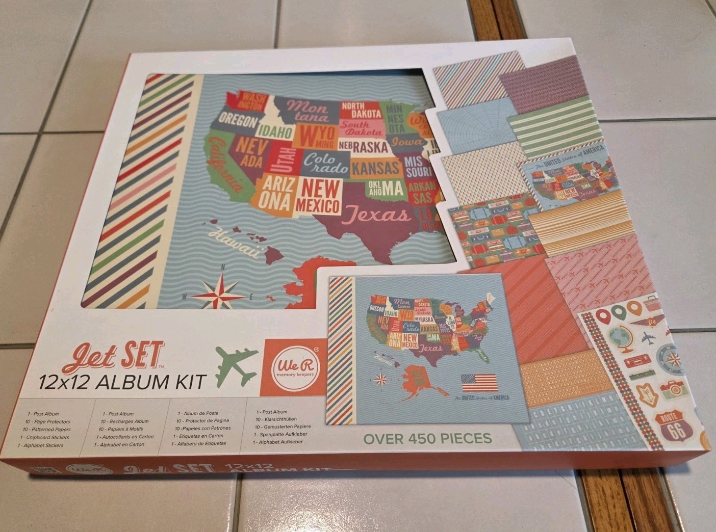 Jet Set 12 X 12 Album Kit 450 Piece We R Memory Keepers Travel ...