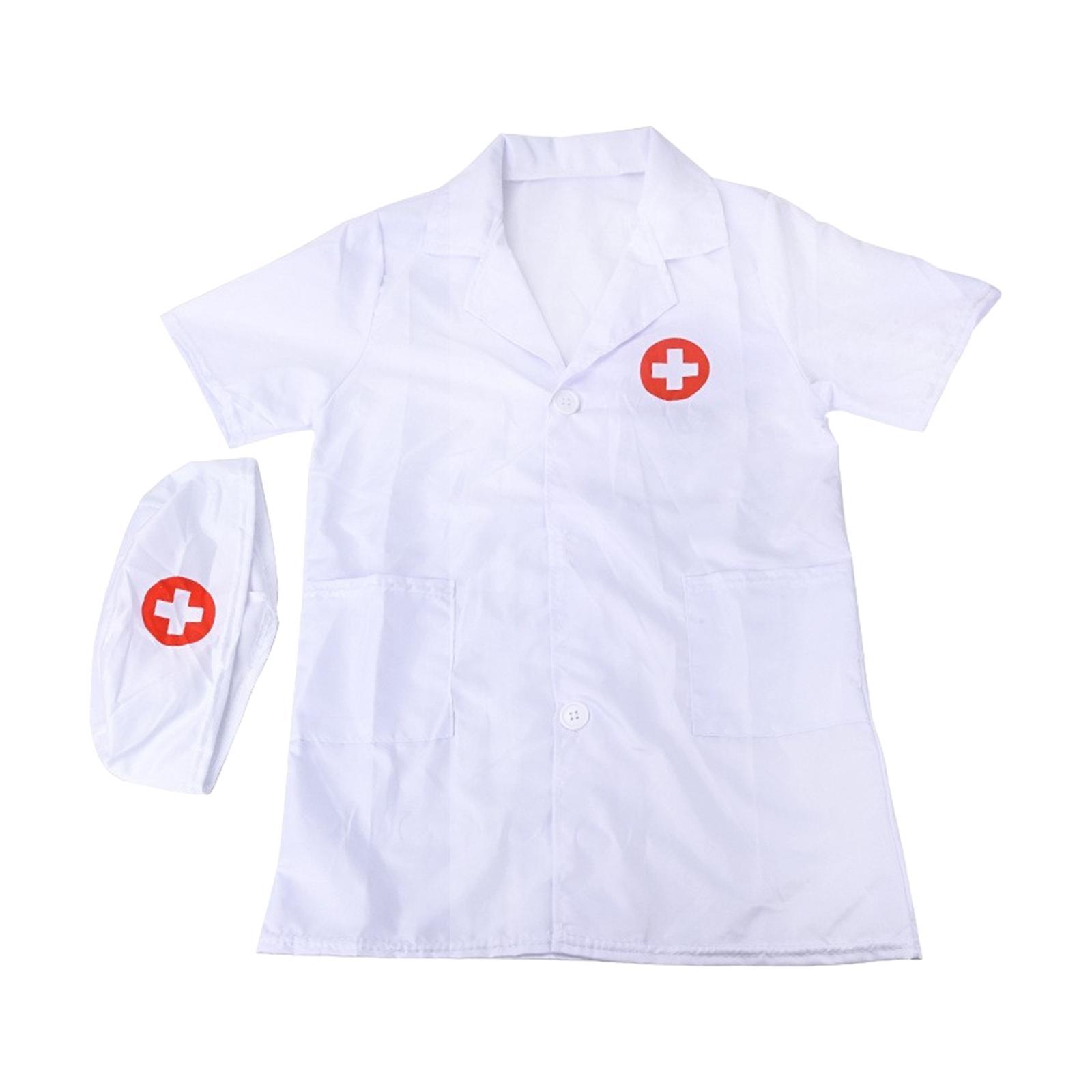 Kids Doctor Coat with Cap Doctors Lab Coat for Kids Children Boys Girls ...