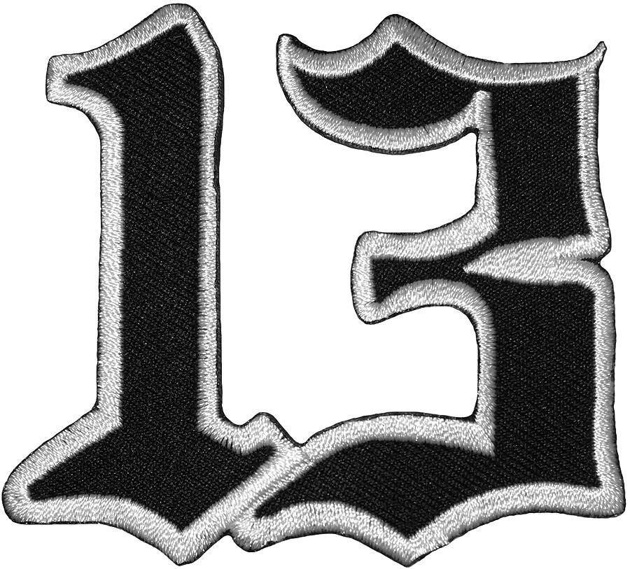 Lucky Number 13 Thirteen DIY Sign 13th Embroidered Applique Sew Iron on ...