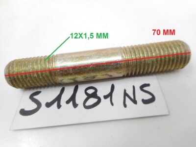 Prisoner Threaded Steel 12x70 MM passo1, 5 Applications Various Pack 5 ...