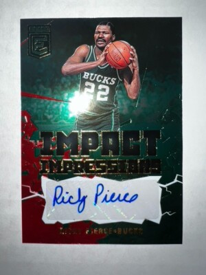 Ricky Pierce Red Green Impact Impressions Auto SP 2021-22 Elite Asia ...