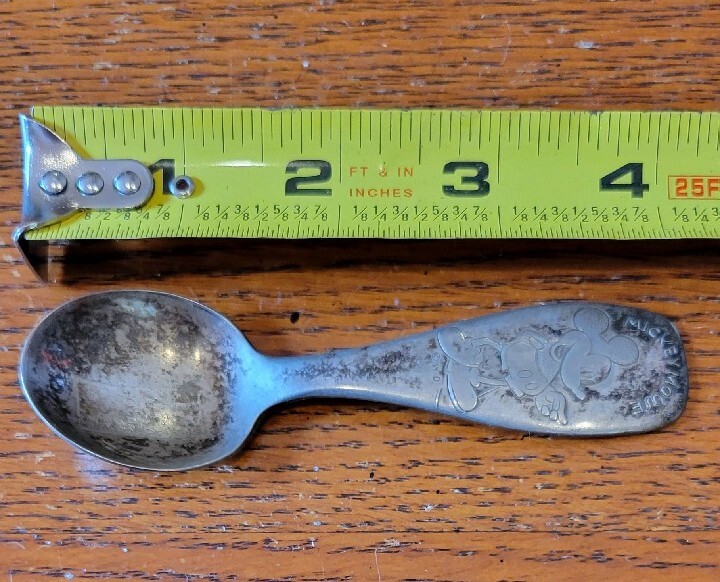 BRANFORD SILVERPLATE MICKEY MOUSE BABY SPOON 4 1/8" CHILDRENS SPOON ...