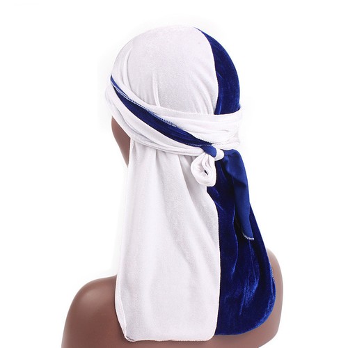 Women Men Velvet Durag Cap Turban Hat Biker Headwear Headband Pirate ...