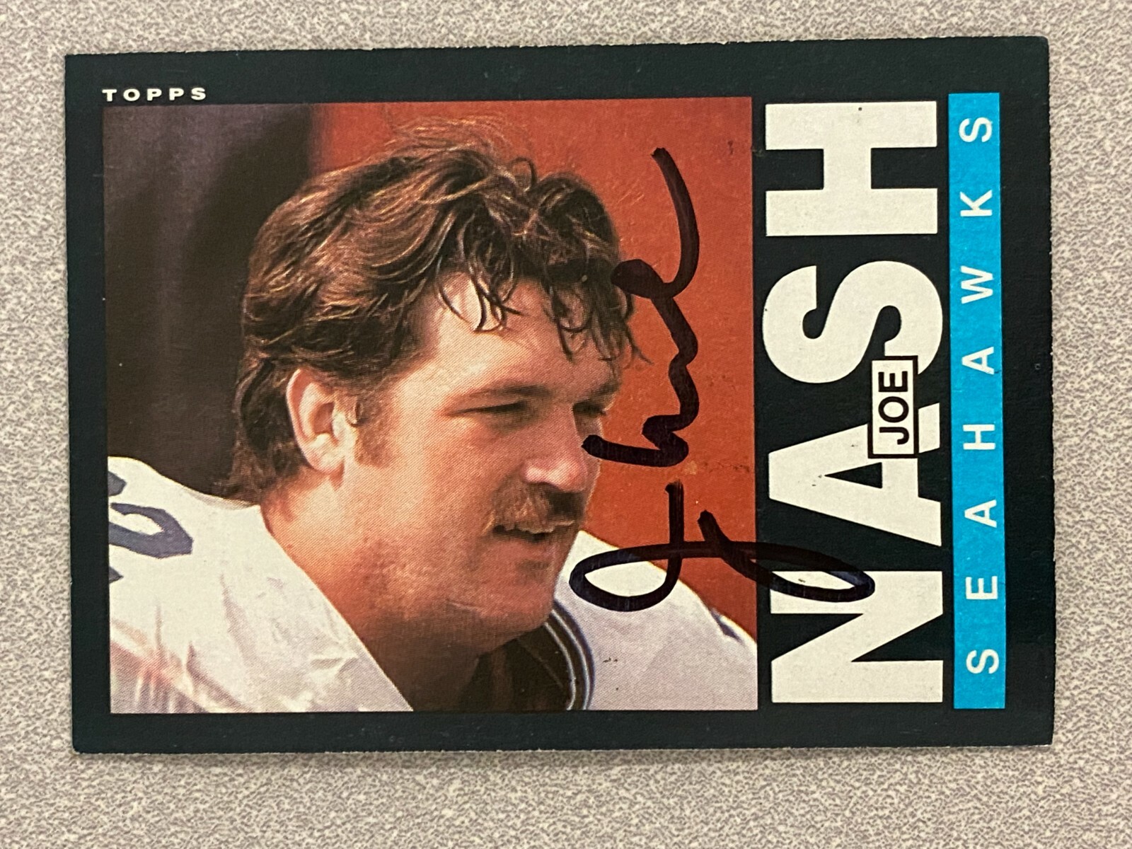 Joe Nash signed SEATTLE SEAHAWKS card 1985 Topps | eBay