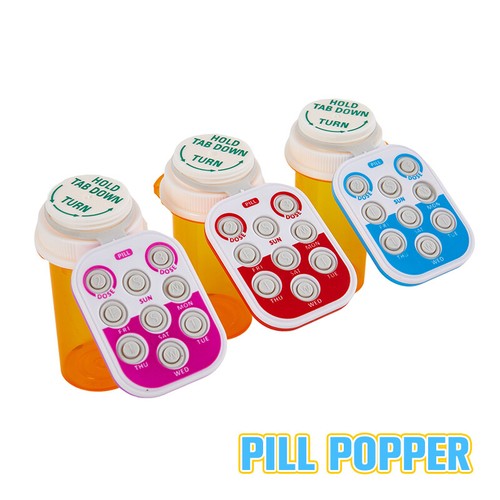 1/3PCS Pill Popper Medication Tracker Reminder Reusable Organizer ...