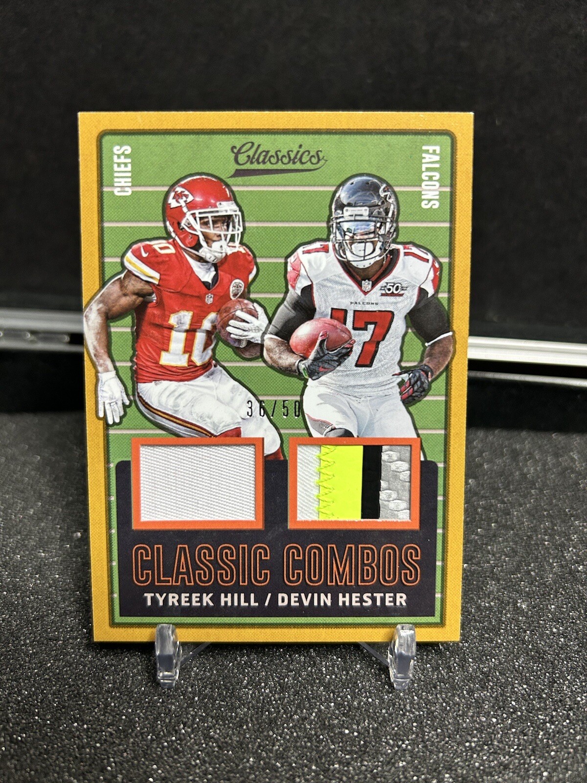 2017 Panini Classics Tyreek Hill Devin Hester GAME USED PRO BOWL PATCH ...