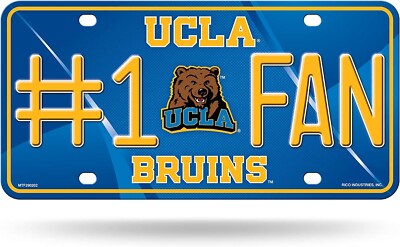 UCLA Bruins #1 Fan Metal License Plate, Licensed by Rico- Made In USA ...