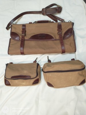 Duluth Trading company Canvas Garment Bag Leather Straps Hanging ...