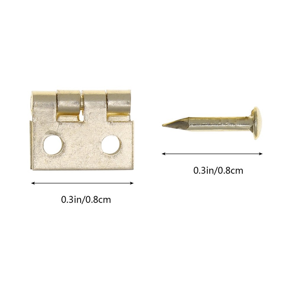 24 Pcs Small Cabinet Hinge Table Hinges Mini Furniture with Screws | eBay