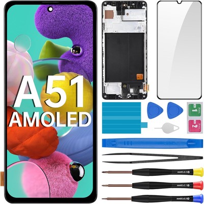 For Samsung Galaxy A51 AMOLED Screen Replacement with Frame OLED ...