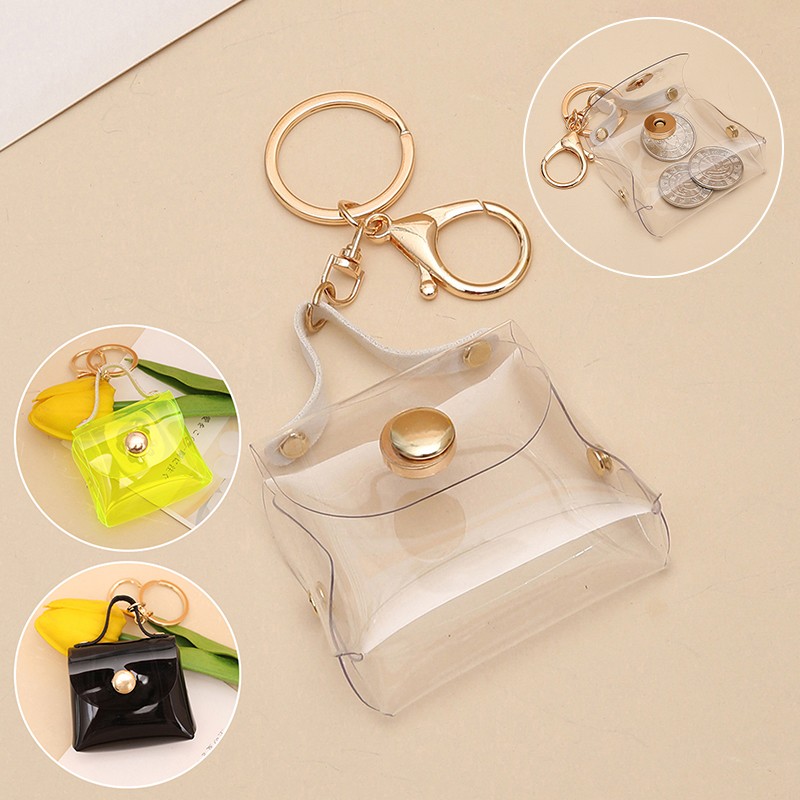 Transparent Coin Purse Keychain Bag Charm Handbag Design Coin Earphone ...